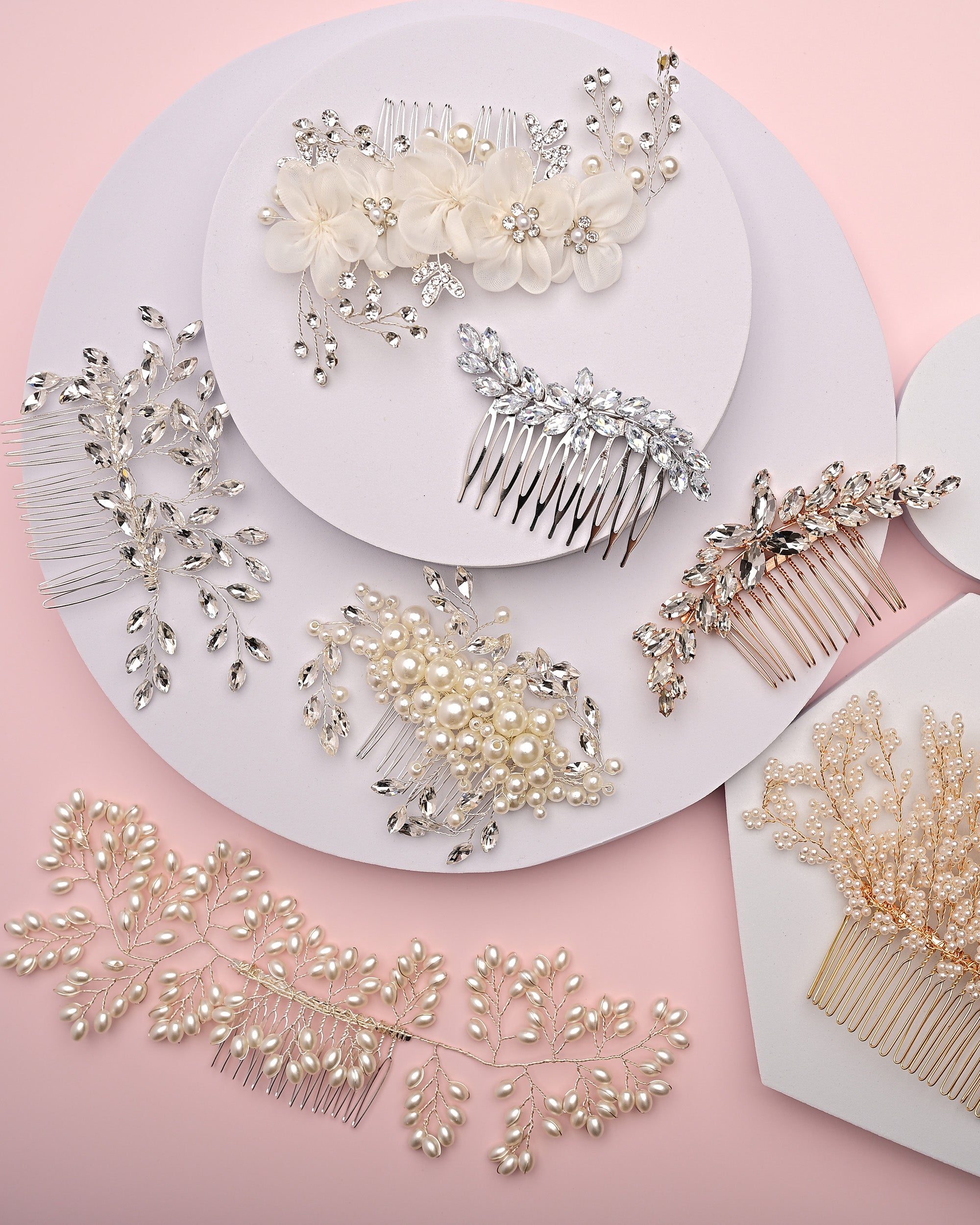 Silver Bridal Hair Comb, Donatella – PinkyPromiseAccs